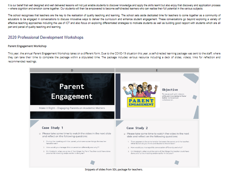 Teaching n Learning at JWSS